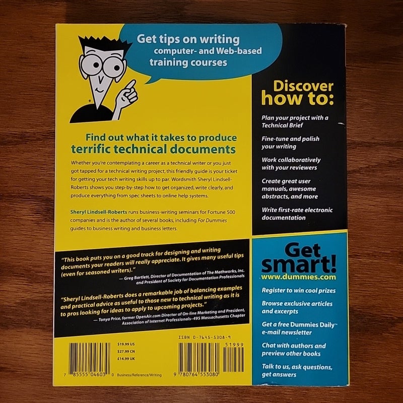 Technical Writing for Dummies by Sheryl Lindsell-Roberts