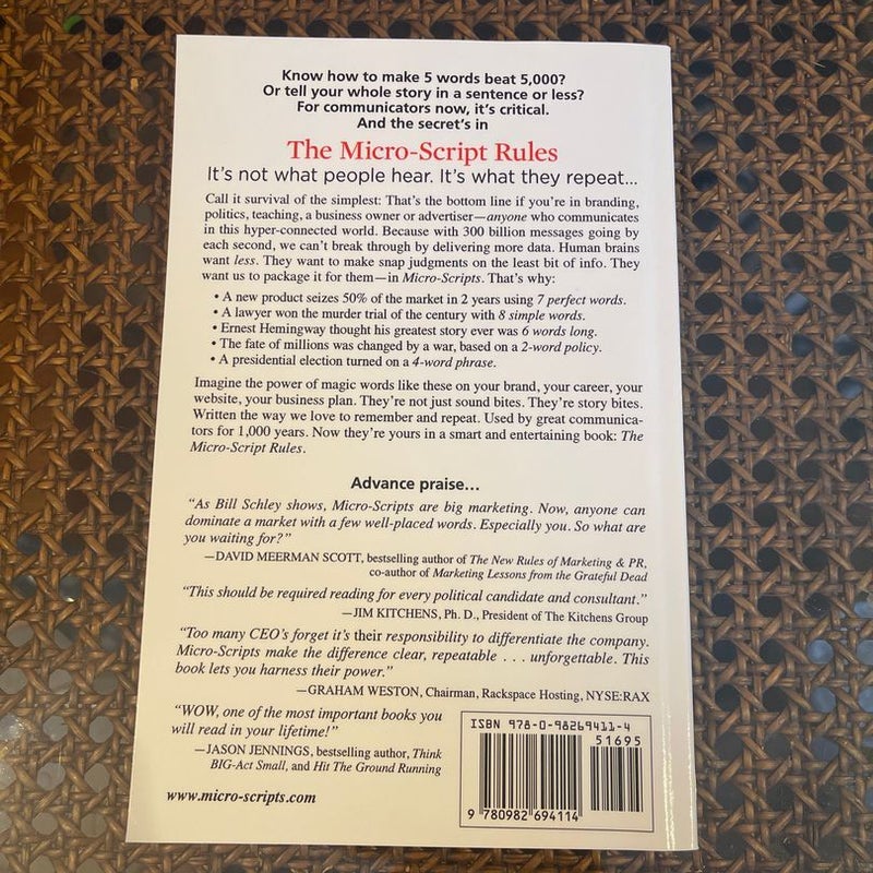 The Microscript Rules by Bill Schley, Paperback | Pangobooks