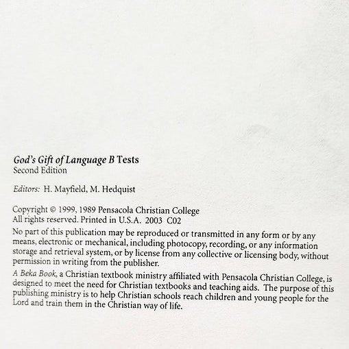 Abeka God's Gift of Language B SET by Abeka, Paperback | Pangobooks