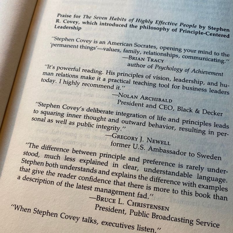 Principle Centered Leadership