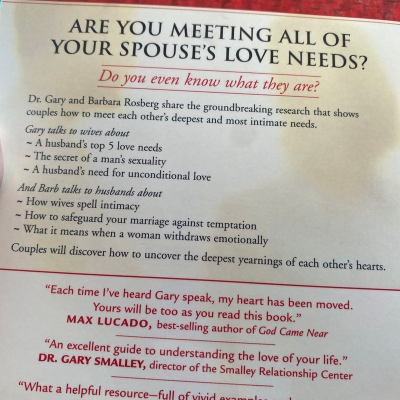 The 5 Love Needs of Men and Women by Gary Rosberg, Paperback | Pangobooks