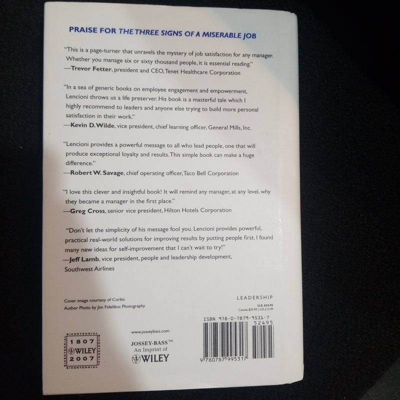 The Three Signs of a Miserable Job