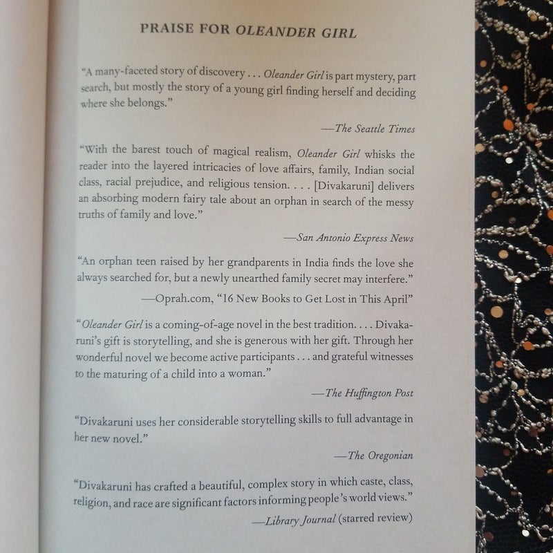 Oleander Girl by Chitra Banerjee Divakaruni, Paperback | Pangobooks