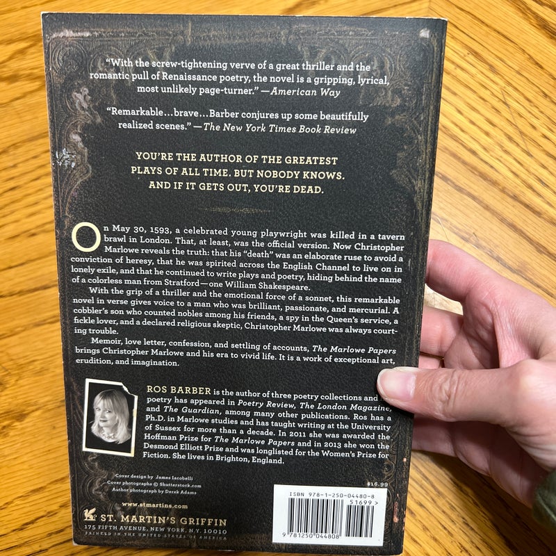 The Marlowe Papers by Ros Barber