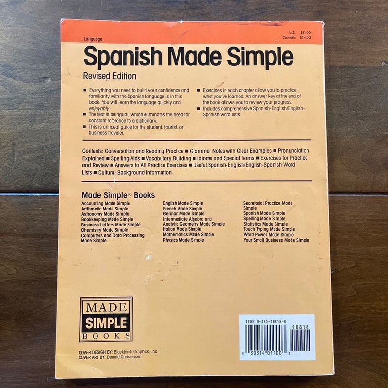 Spanish Made Simple by Eugene' Jackson, Antonio Rubio, Robert D ...