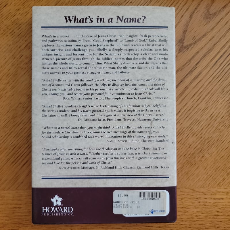The Names of Jesus by Rubel Shelly, Hardcover | Pangobooks