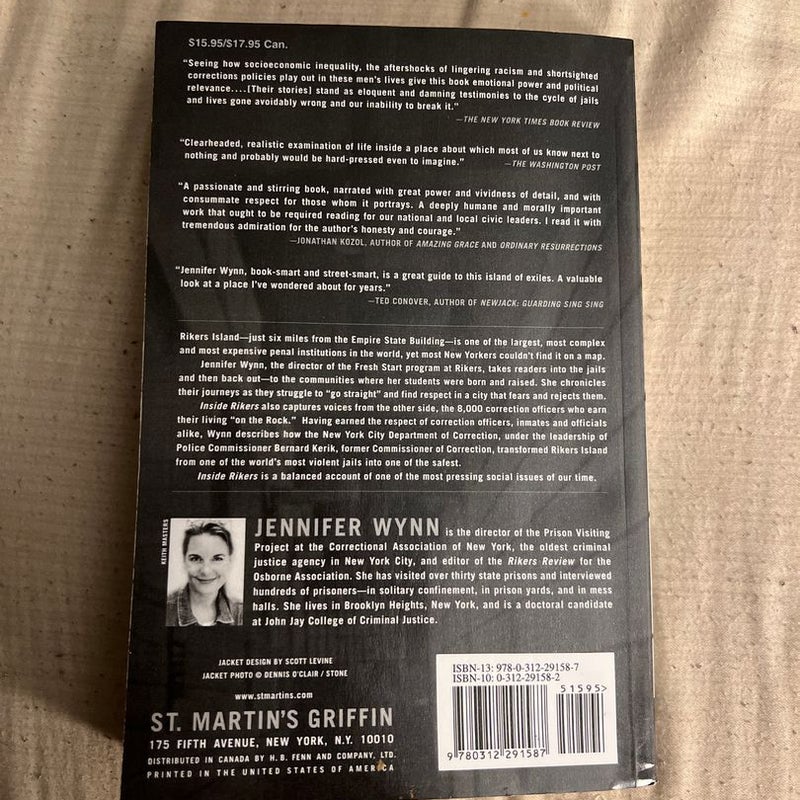 Inside Rikers by Jennifer Wynn, Paperback | Pangobooks