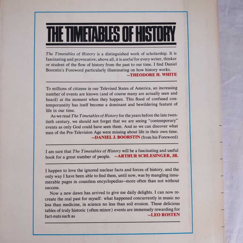The Timetables of History by Bernard Grun