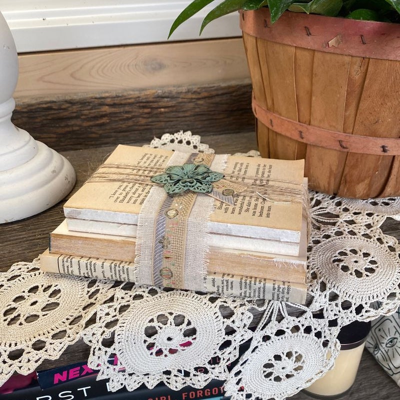 Decorated Vintage Recycled Bookstack by JS, Paperback | Pangobooks