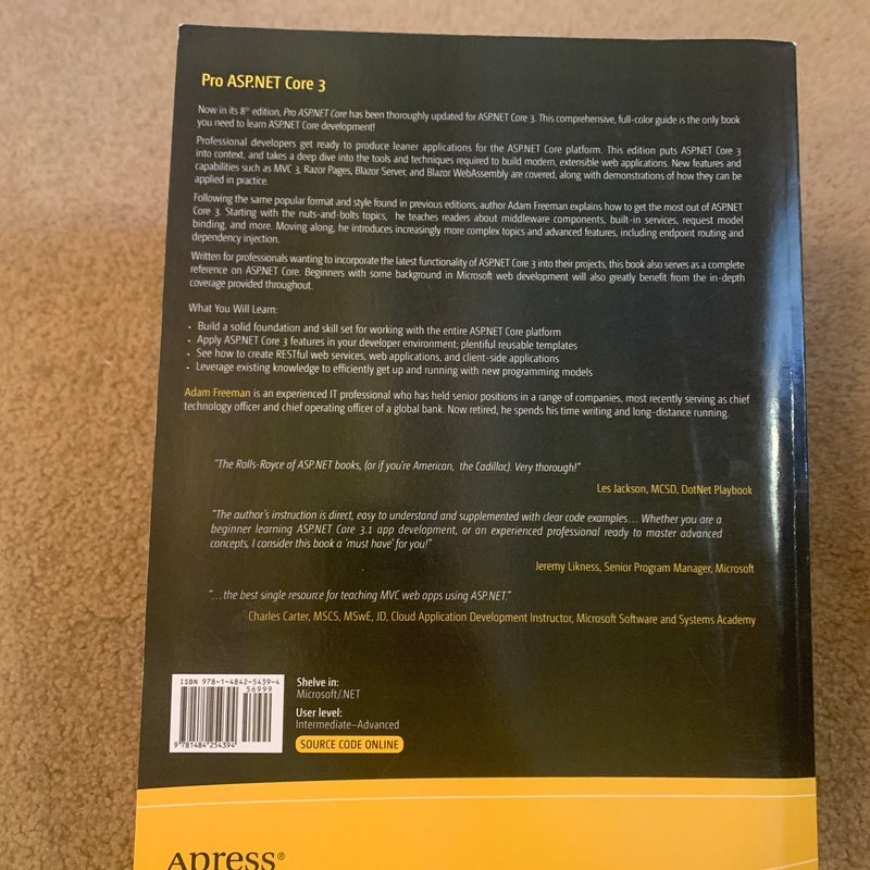 Pro ASP. NET Core 3 by Adam Freeman, Paperback | Pangobooks Pro ASP. NET Core 3 by Adam Freeman, Paperback | Pangobooks