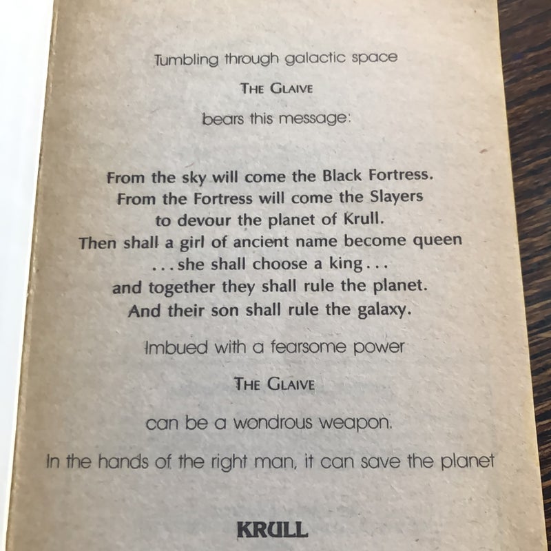 Krull by Alan Dean Foster, Paperback | Pangobooks