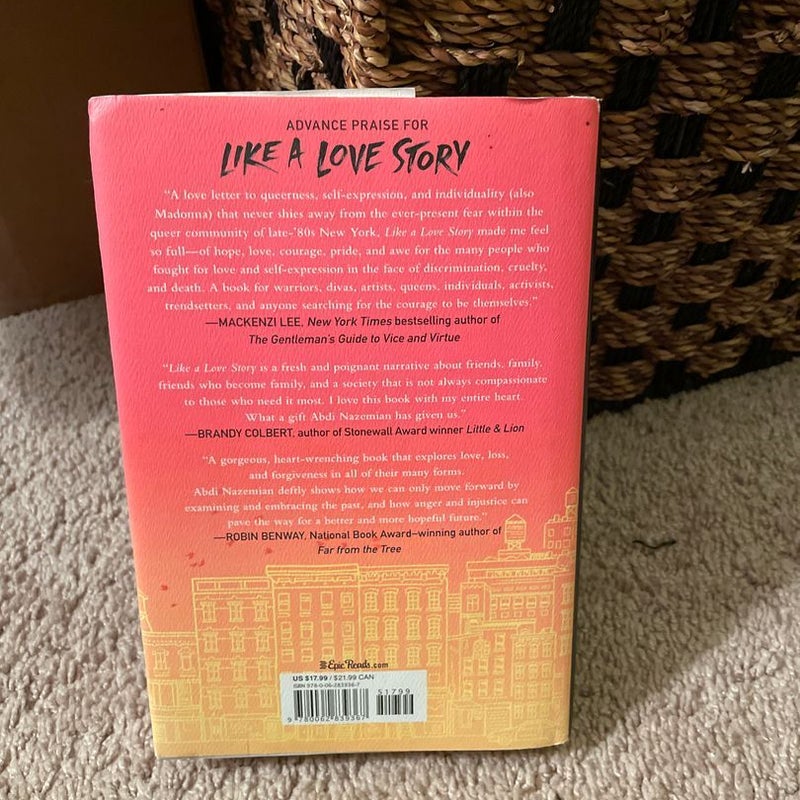 Like a Love Story by Abdi Nazemian, Hardcover | Pangobooks