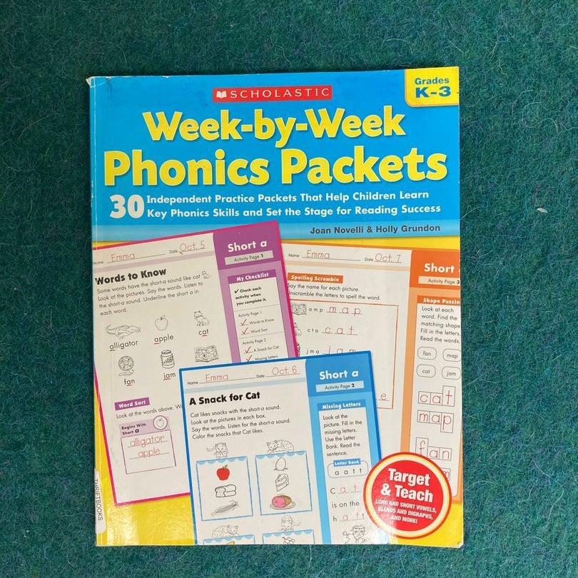 Week-by-Week Phonics Packets by Joan Novelli, Holly Grundon