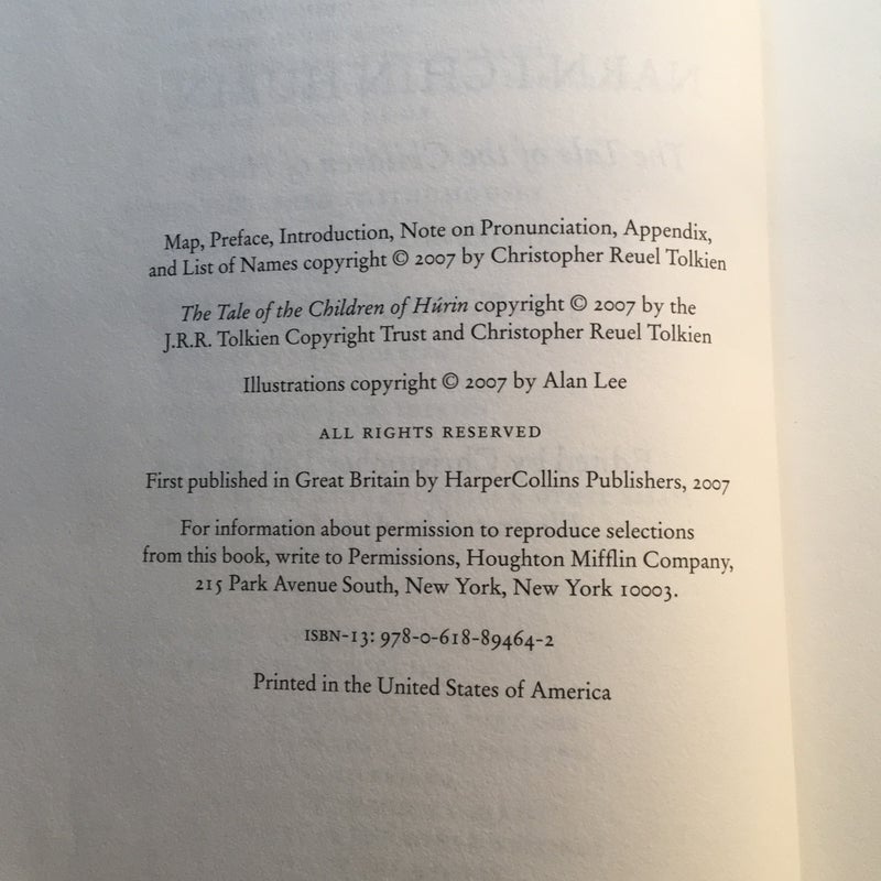 The Children of Húrin by Christopher Tolkien (Editor); Alan Lee ...
