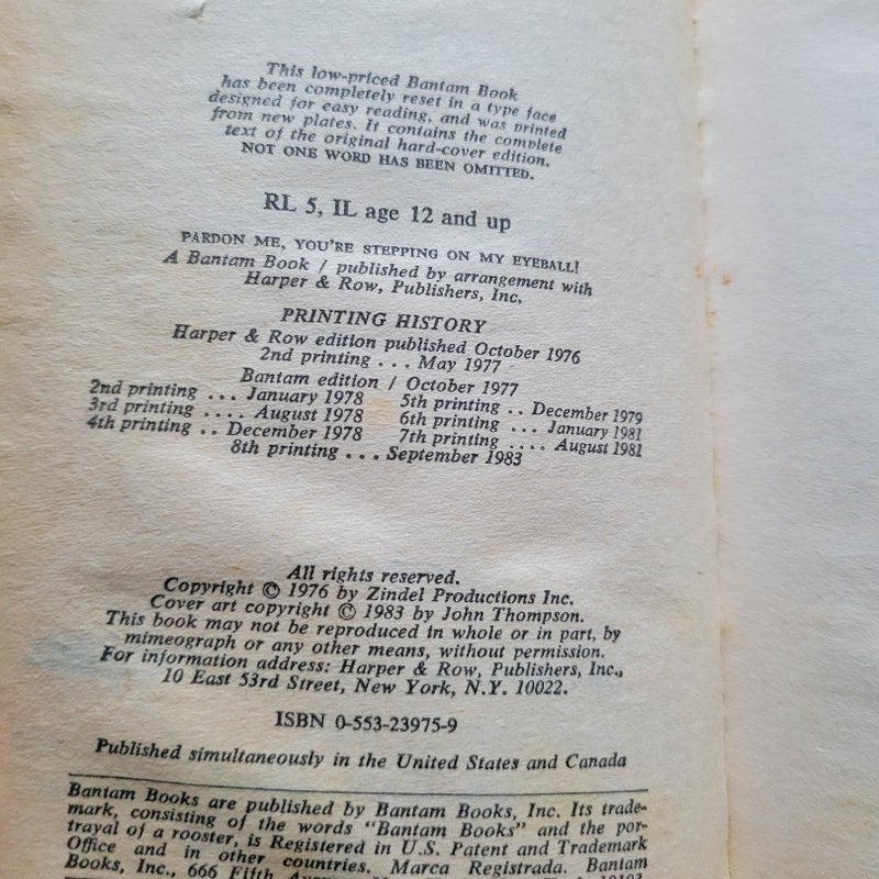 Pardon Me, You're Stepping on My Eyeball!