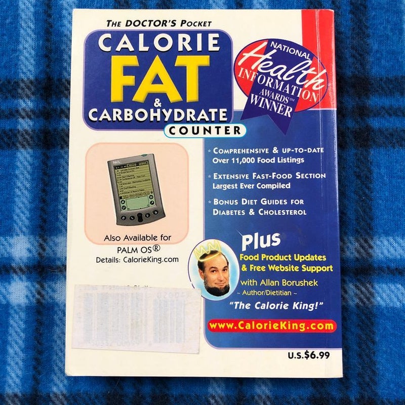 The Doctors Pocket Calorie, Fat & Carbohydrate Counter by Allan ...