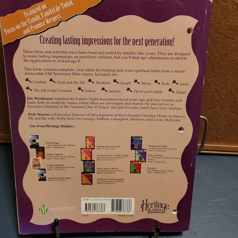 Old Testament Bible Stories for Preschoolers Family Nights Tool Chest ...