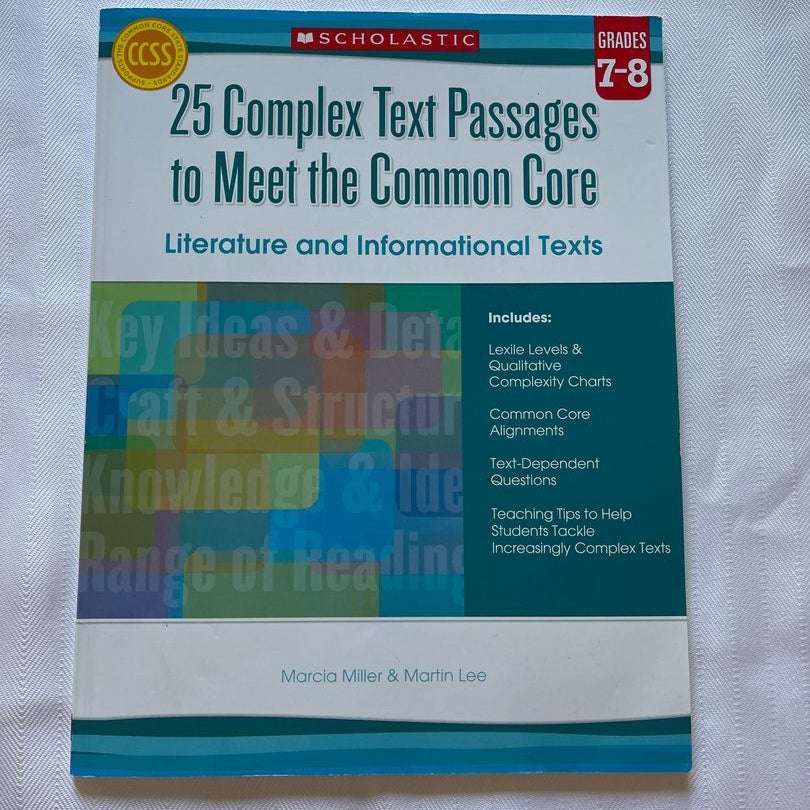 25 Complex Text Passages to Meet the Common Core: Literature and ...