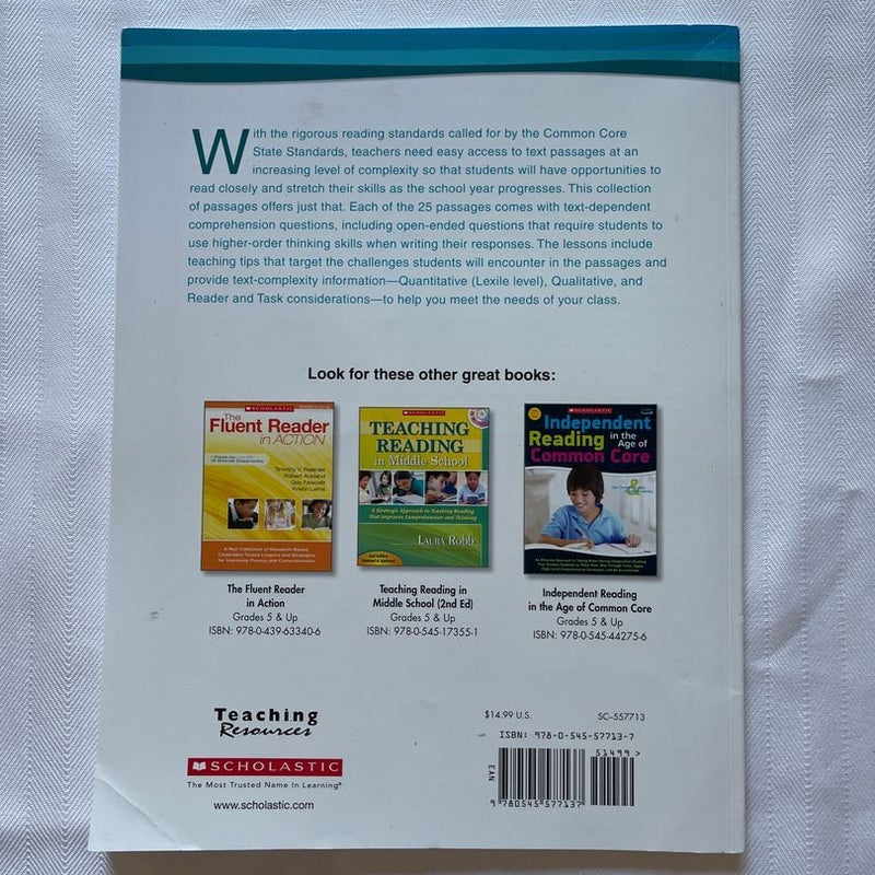 25 Complex Text Passages to Meet the Common Core: Literature and ...