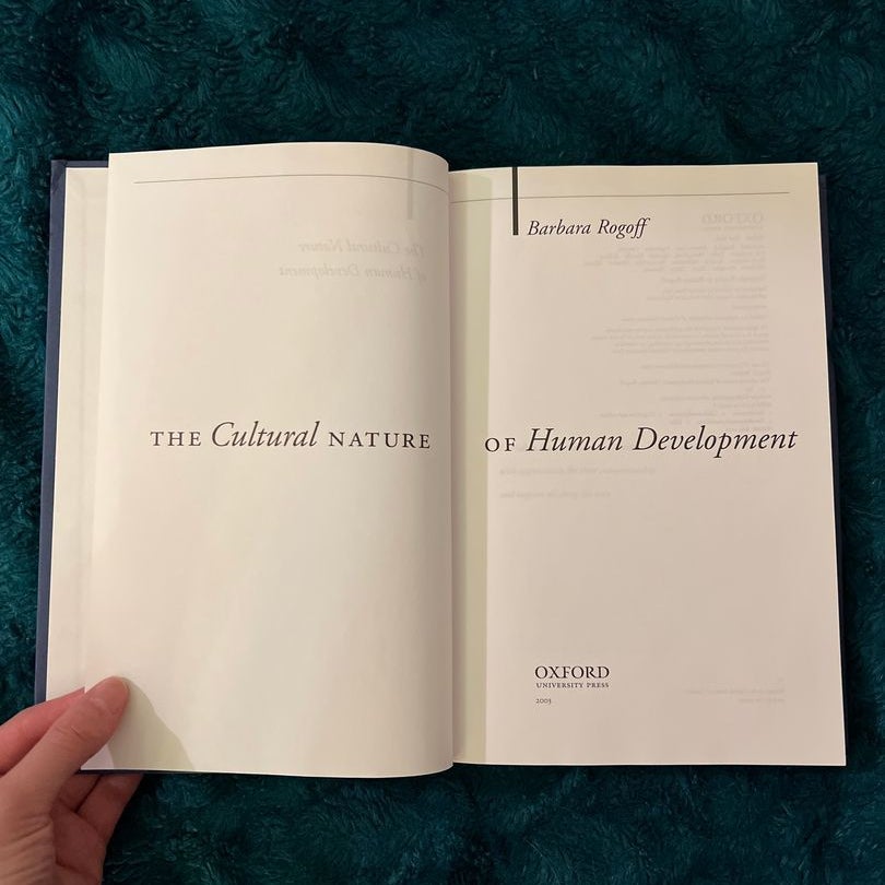 The Cultural Nature of Human Development by Barbara Rogoff