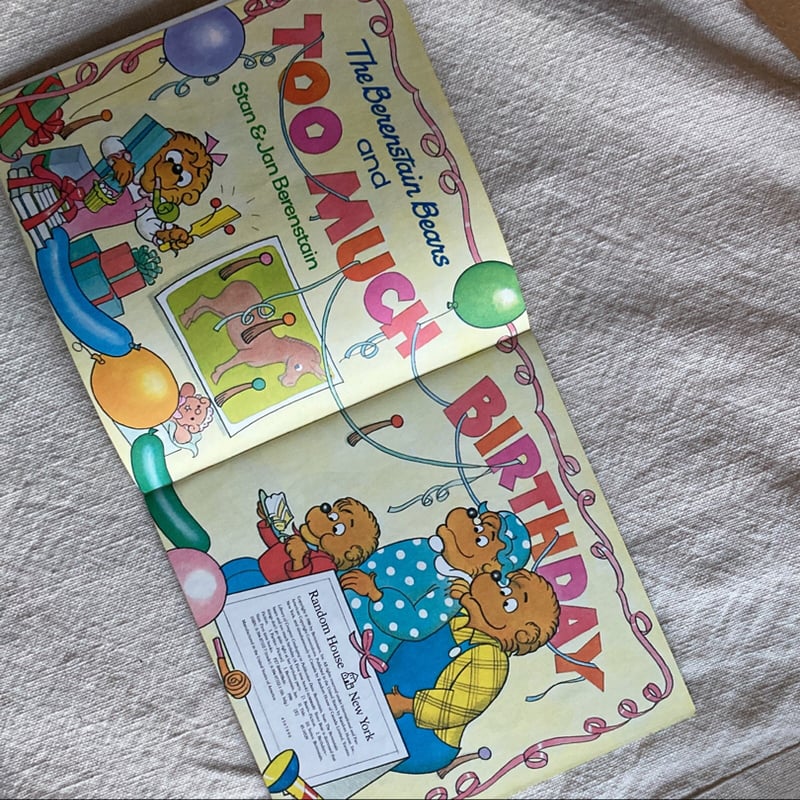 The Berenstain Bears and Too Much Birthday by Stan Berenstain, Jan ...