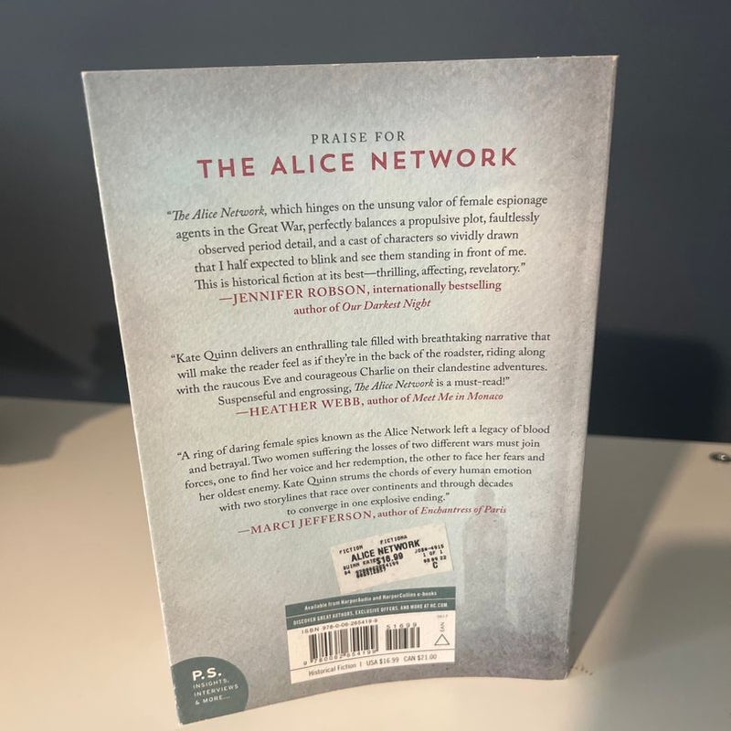 The Alice Network by Kate Quinn, Paperback | Pangobooks