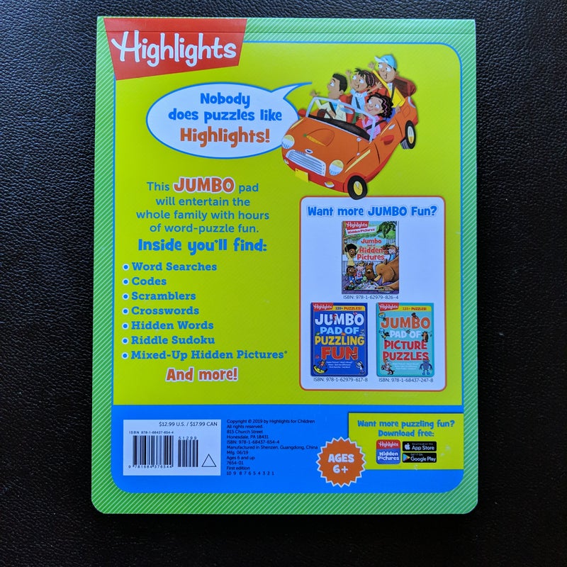 Jumbo Pad of Word Puzzles by Highlights, Paperback | Pangobooks