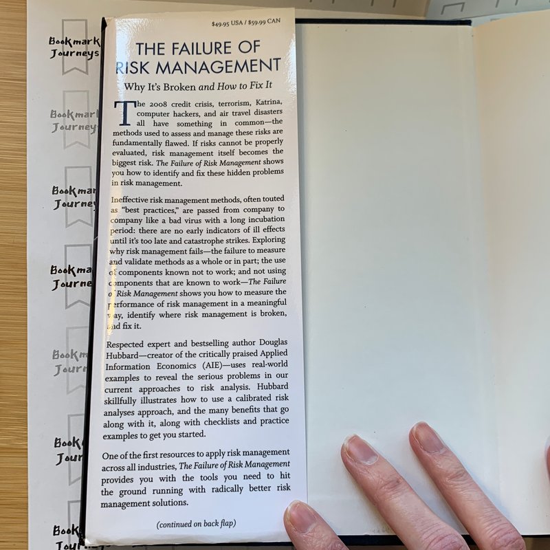 The Failure of Risk Management by Douglas W. Hubbard