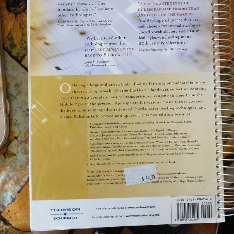 Anthology for Musical Analysis by Charles Burkhart, Paperback | Pangobooks