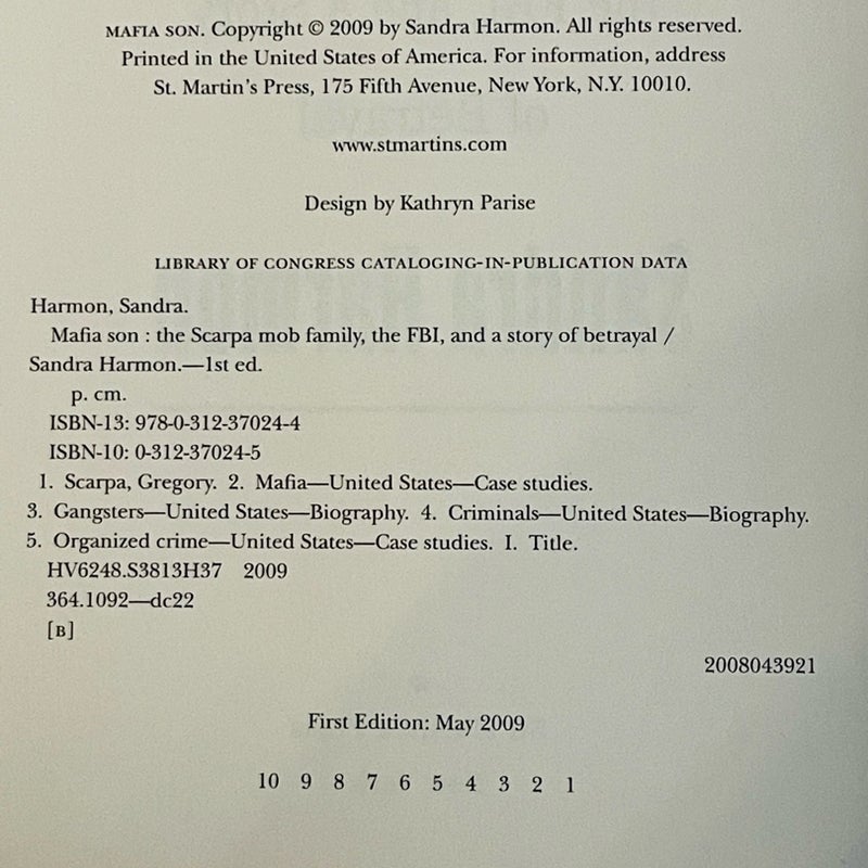 Mafia Son by Sandra Harmon, Hardcover | Pangobooks