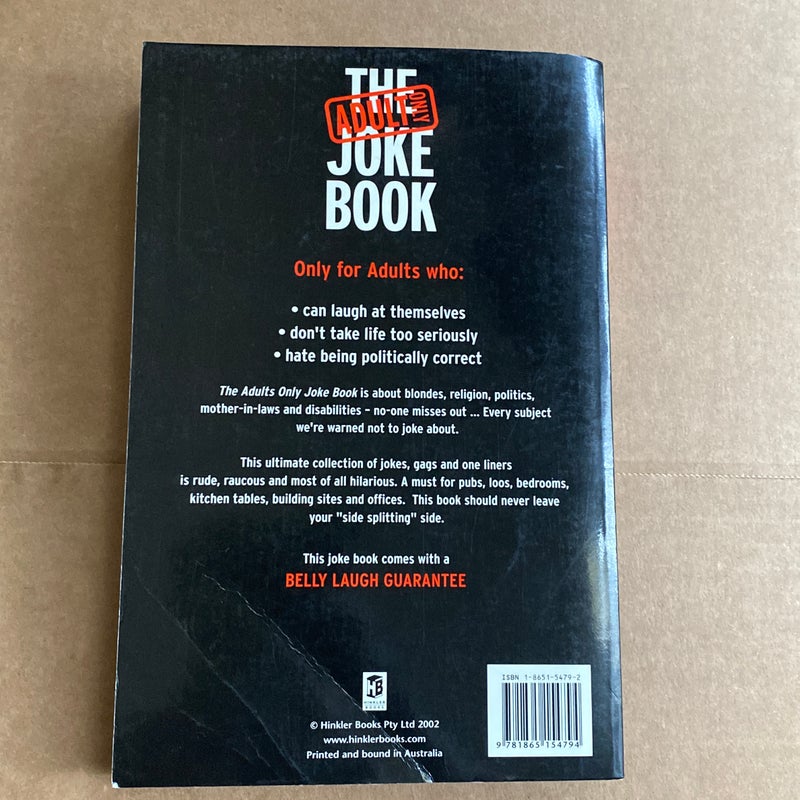 The Adults Only Joke Book By Scribblers And Writers Pty Ltd Pangobooks