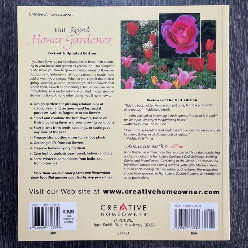 The Year Round Flower Gardener by Anne Halpin, Paperback | Pangobooks