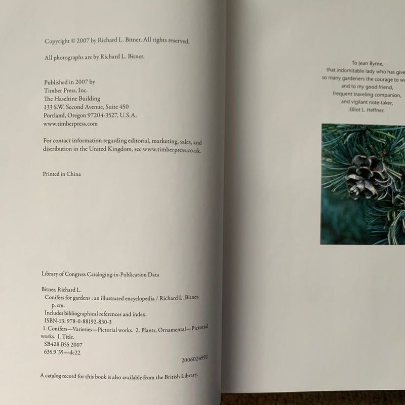 Conifers for Gardens by Richard L. Bitner
