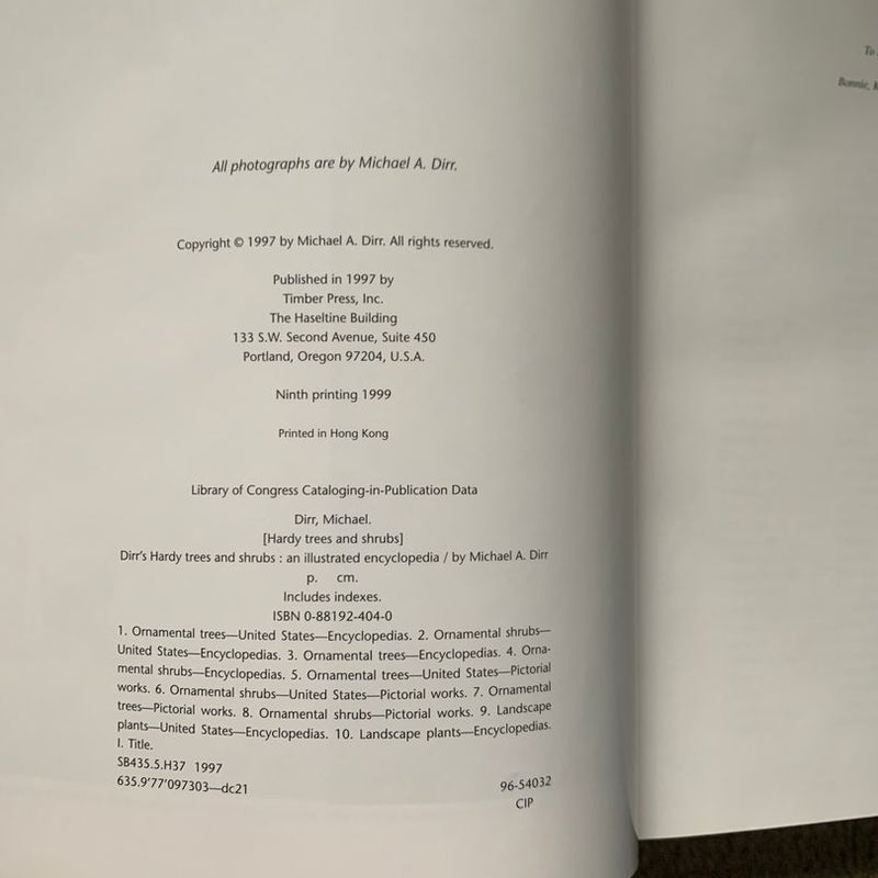 Dirr's Hardy Trees and Shrubs