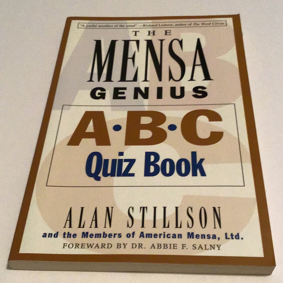 Mensa Genius a-B-C Quiz Book by Alan Stillson
