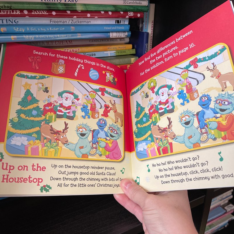 Elmo’s Christmas Picture Puzzles & Songs by Sesame Street, Paperback ...