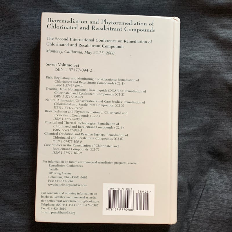 Bioremediation and Phytoremediation of Chlorinated and Recalcitrant ...