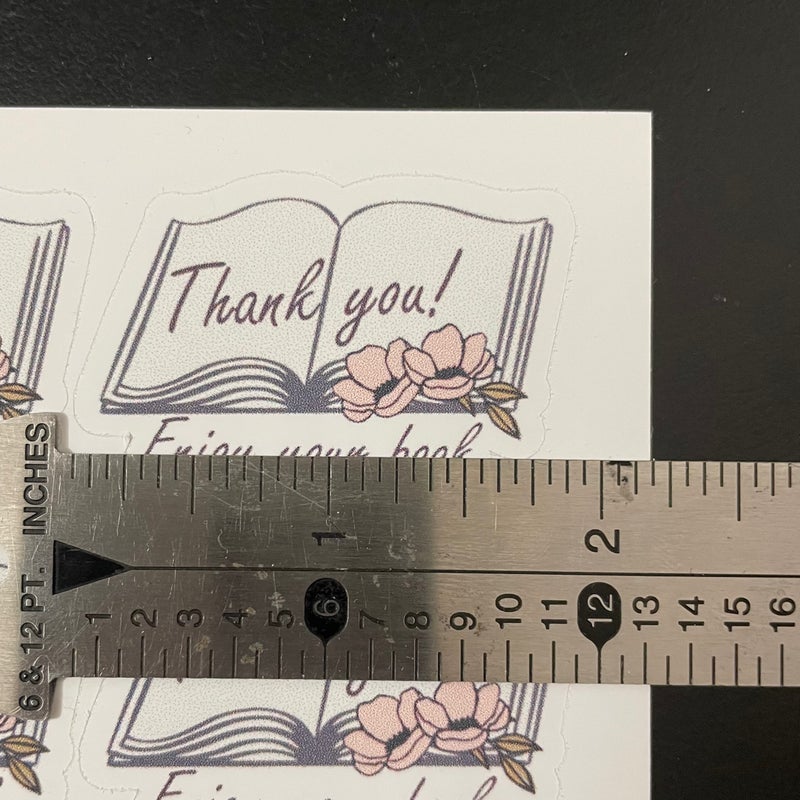 Thank You Stickers for Book Sellers - 36 Stickers total - 2 Sheets by ...