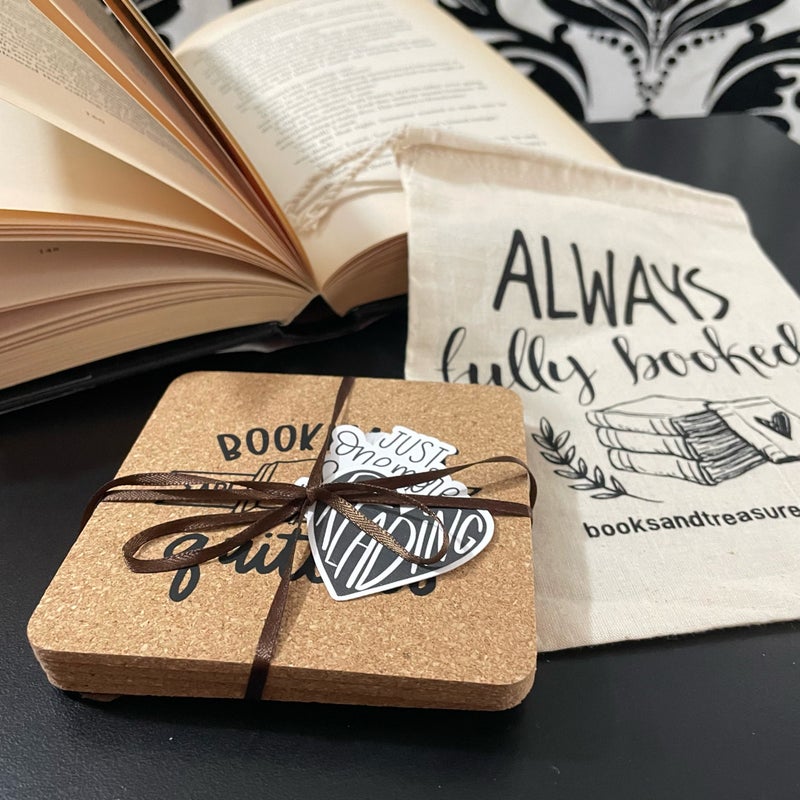 Bookish Cork Coaster Gift Set by Books & Treasures , Paperback | Pangobooks
