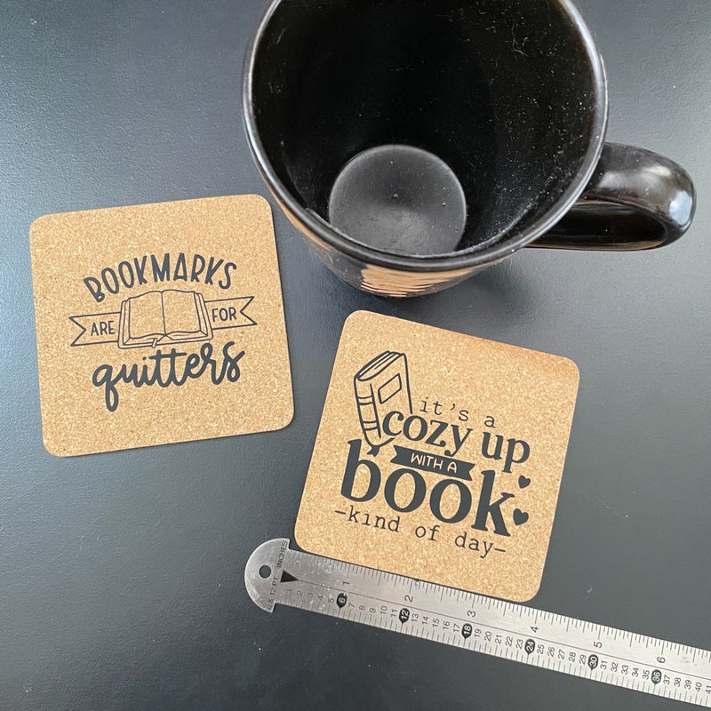 Bookish Cork Coaster Gift Set by Books & Treasures , Paperback | Pangobooks