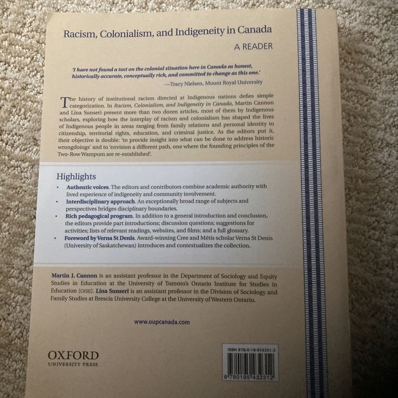 Racism, Colonialism, and Indigeneity in Canada by Martin J. Cannon ...