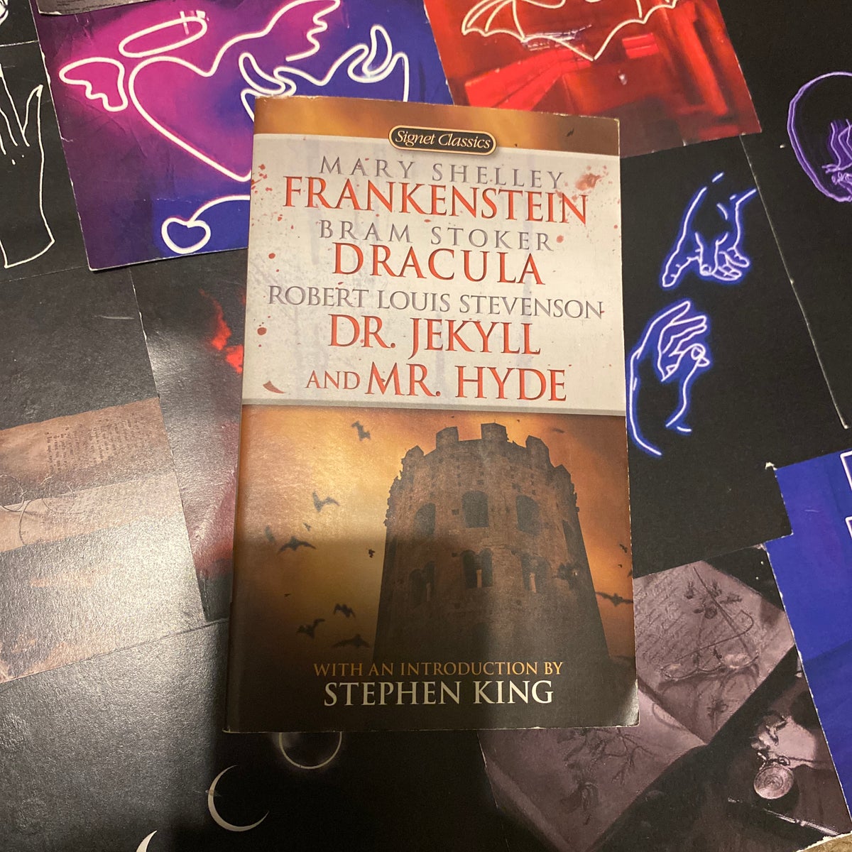 Frankenstein, Dracula, Dr. Jekyll and Mr. Hyde by Mary Shelley, Robert Louis Stevenson, Bram Stoker