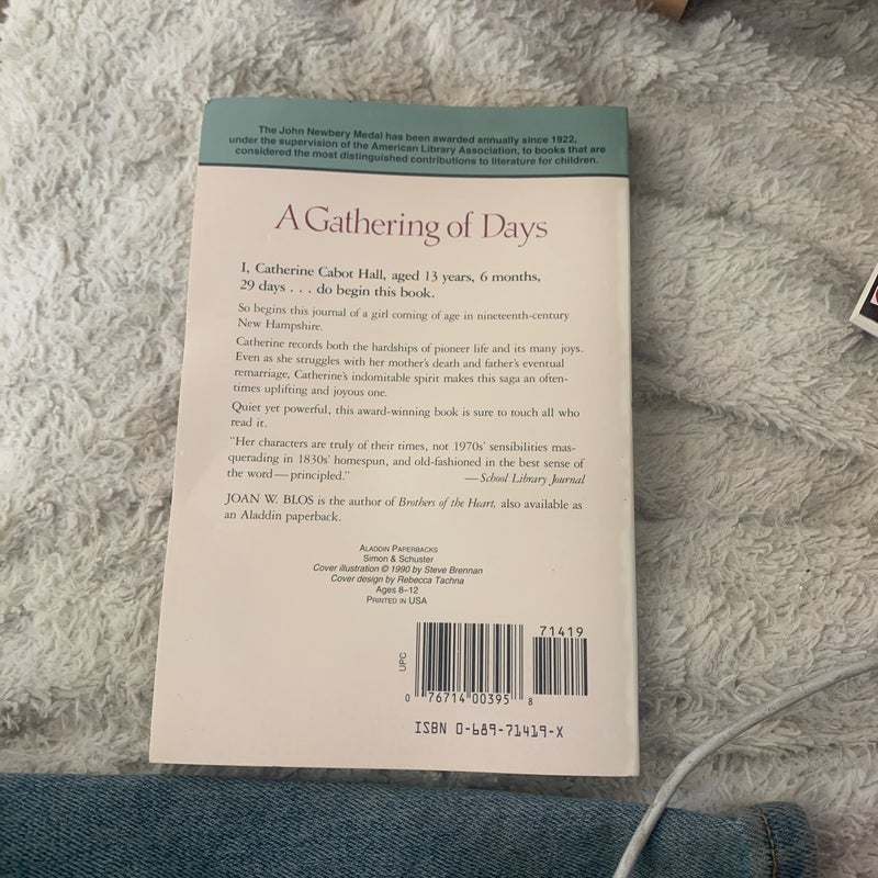 A Gathering Of Days-LAST CHANCE by Joan W. Blos , Paperback | Pangobooks