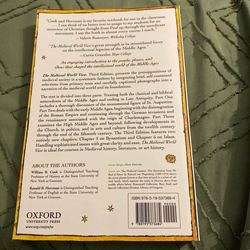 The Medieval World View by William R Cook & Ronald B Herzman, Paperback ...
