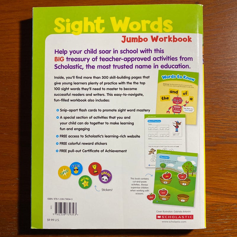Scholastic Sight Words Jumbo Workbook by Scholastic, Paperback | Pangobooks