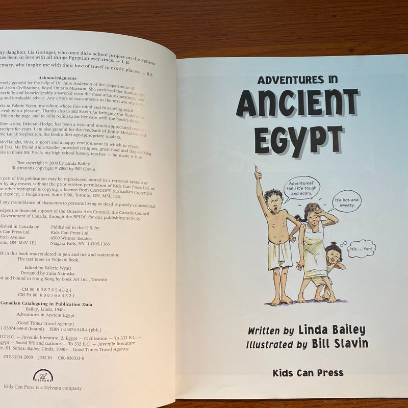 Adventures in Ancient Egypt by Linda Bailey