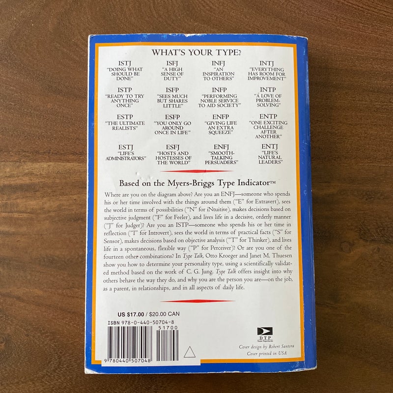 Type Talk by Otto Kroeger; Janet M. Thuesen, Paperback | Pangobooks