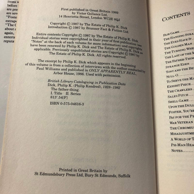 The Father-Thing by Philip Dick, Hardcover | Pangobooks
