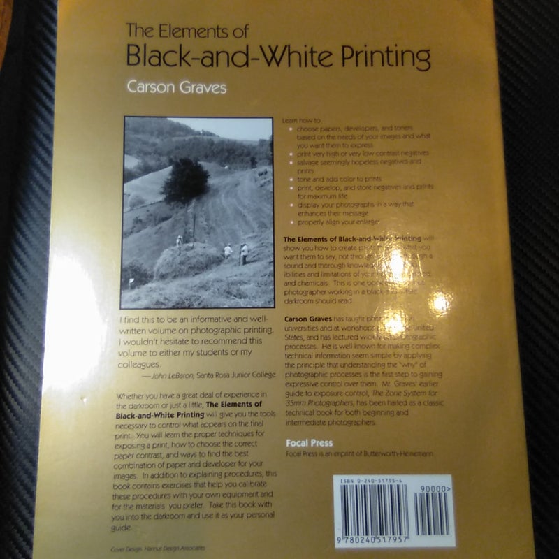 Elements of Black and White Printing by Carson Graves, Paperback ...