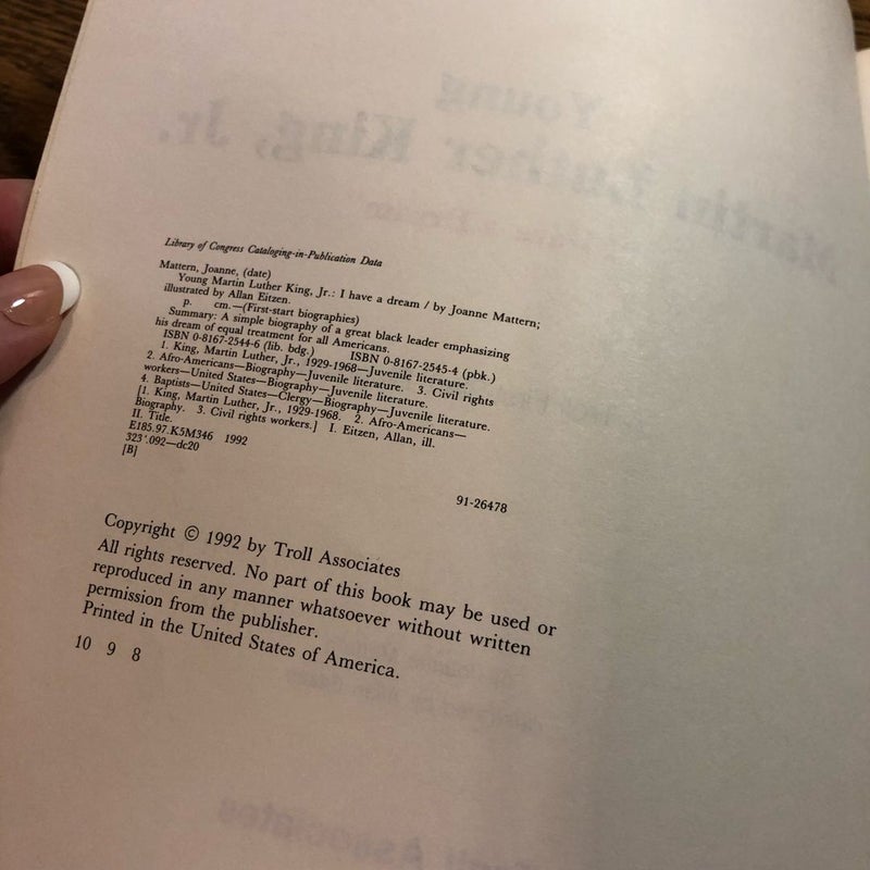 Young Martin Luther King, Jr. by Joanne Mattern